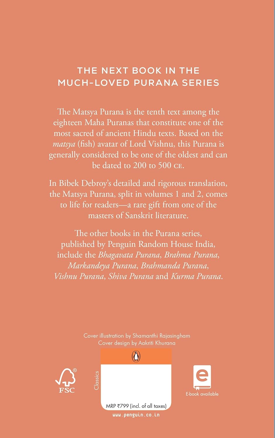 Matsya Purana Vol 1 by Bibek Debroy - My Setu Shop