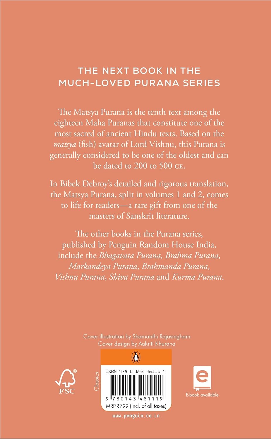 Matsya Purana Vol 2 by Bibek Debroy - My Setu Shop